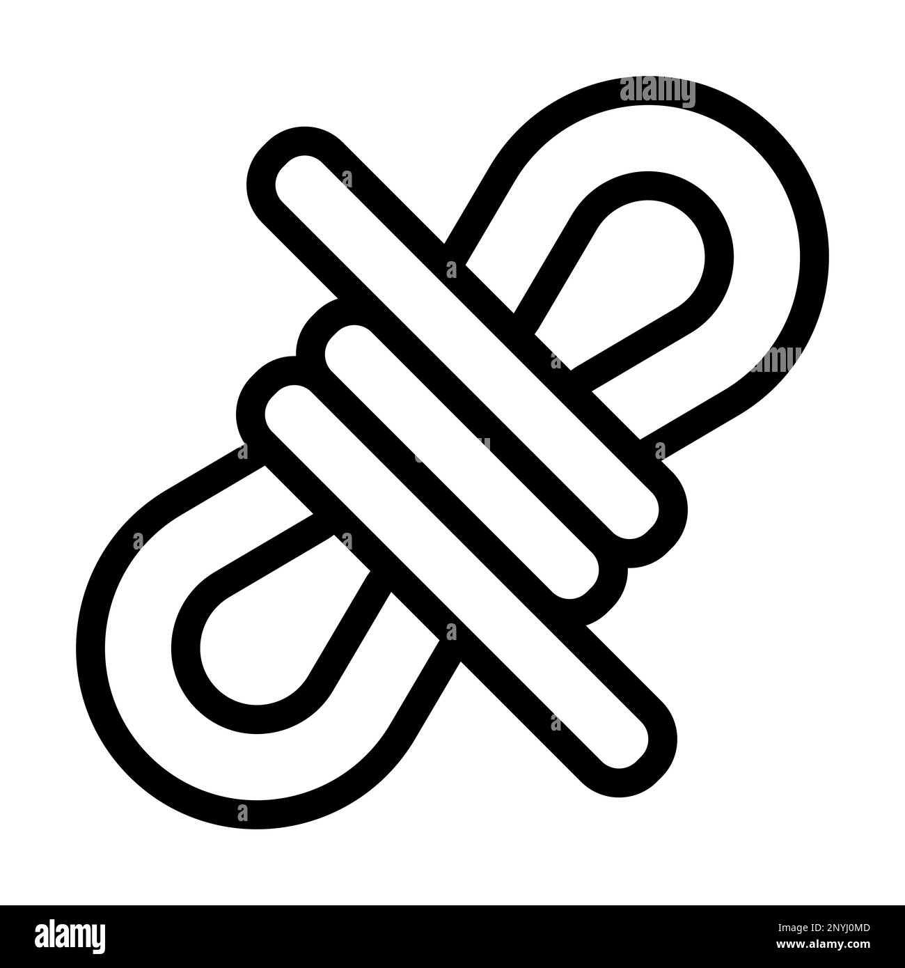 Rope Thick Line Icon Stock Photo - Alamy
