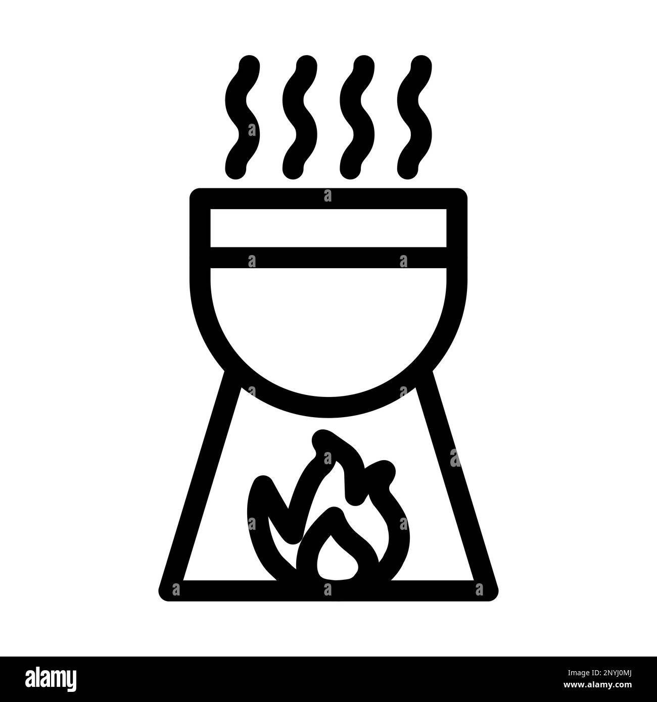Boiling Thick Line Icon Stock Photo - Alamy
