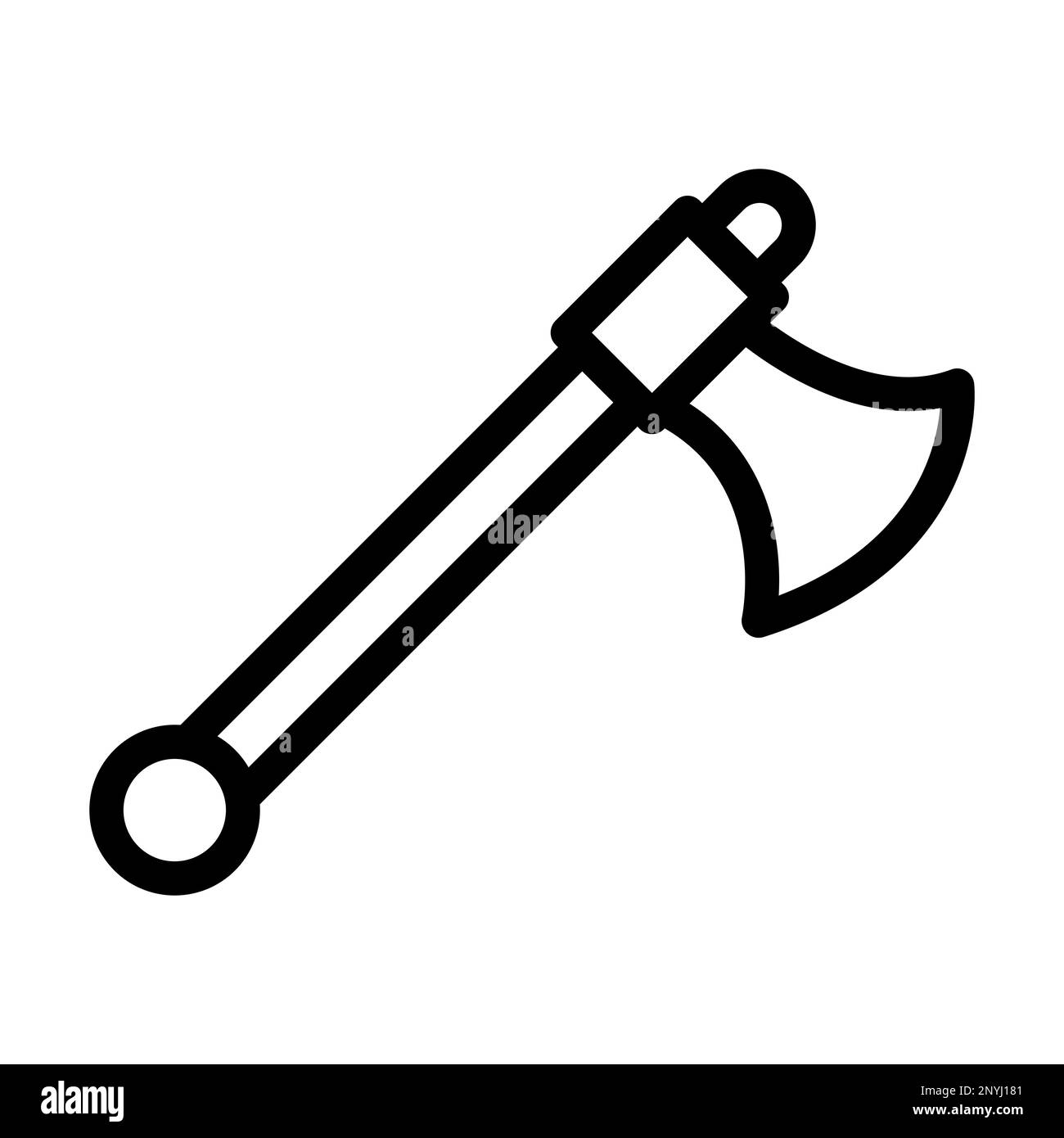 Axe Thick Line Icon Stock Photo - Alamy