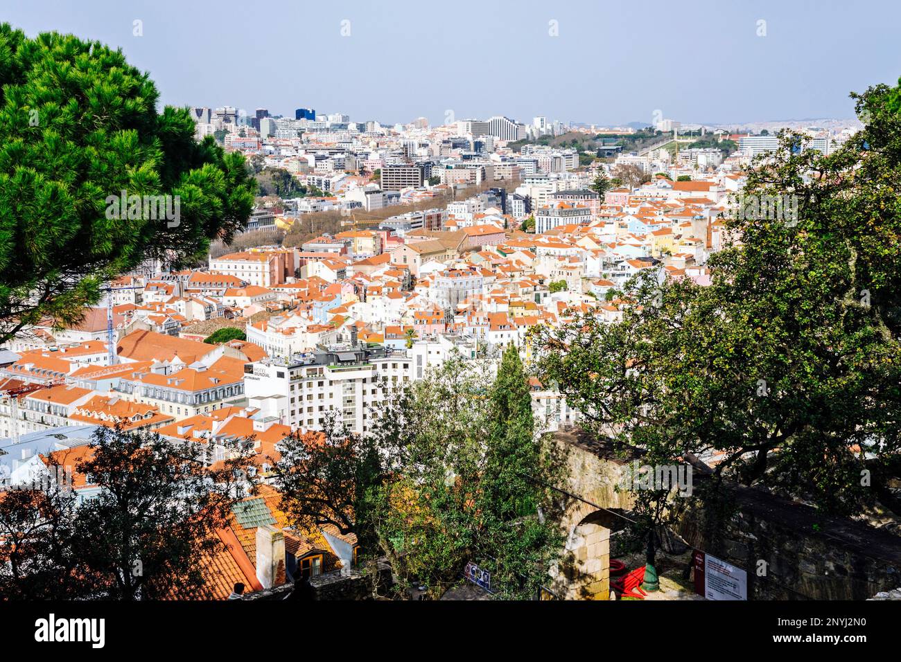 Lisbon cityscape with Avenida da Liberdade Stock Photo - Alamy
