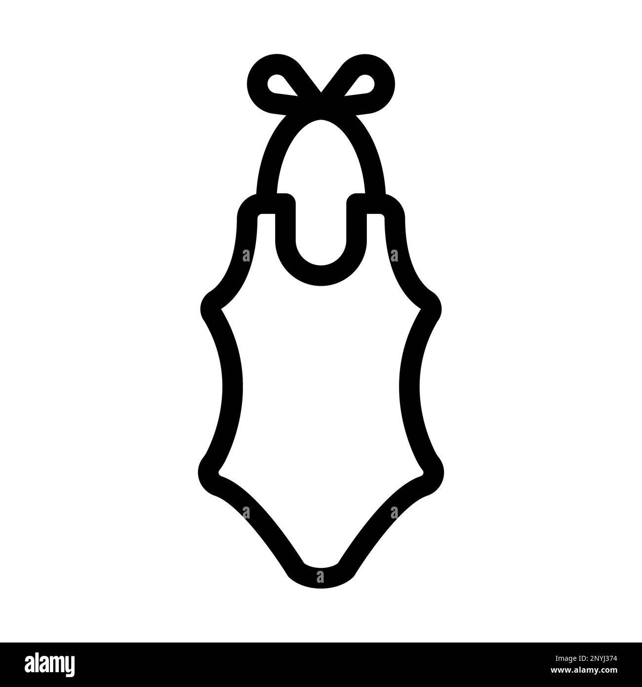 Swimsuit Thick Line Icon Stock Photo - Alamy