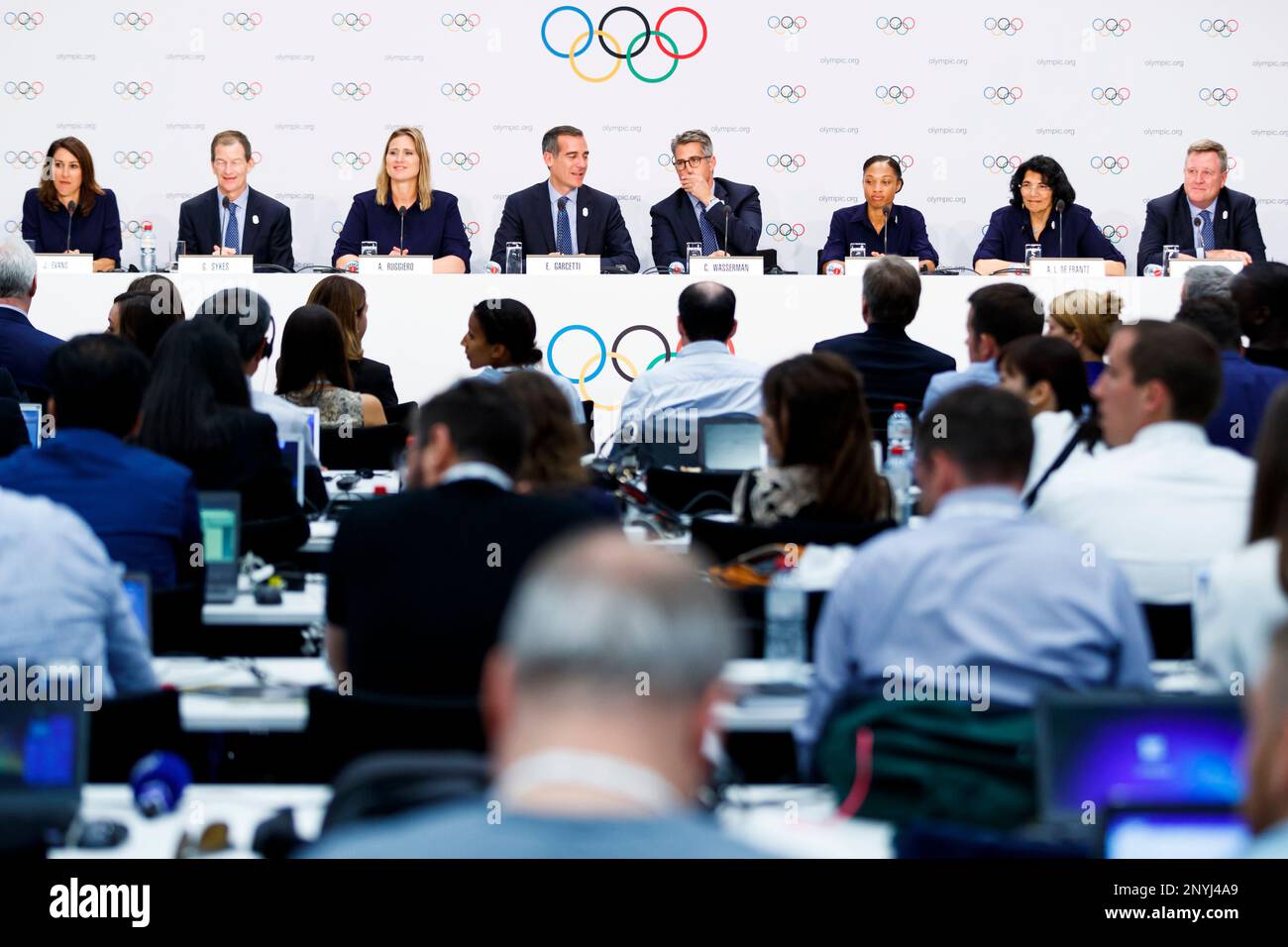 From left: Los Angeles 2024 Olympic bid Vice Chair and Olympic champion ...