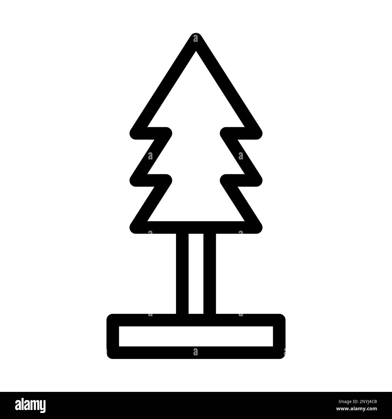 Tree Thick Line Icon Stock Photo - Alamy