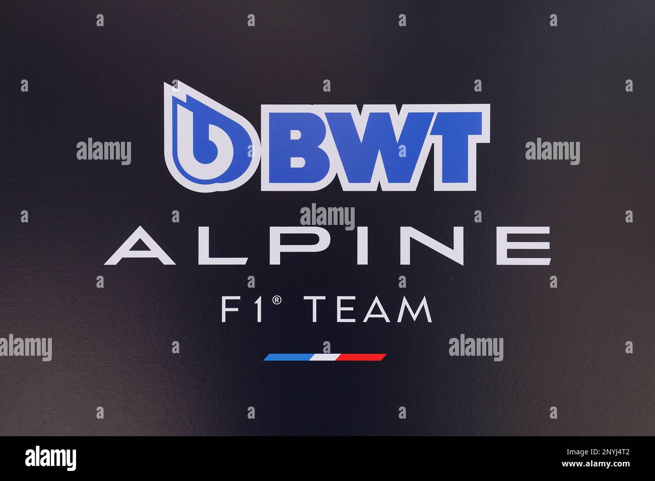 BWT Alpine F1 Team signage during preview day ahead of the Bahrain ...