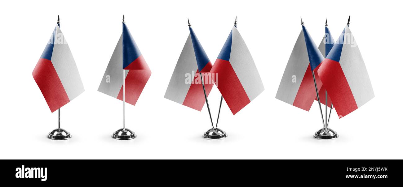 Small national flags of the Czechia on a white background Stock Photo ...