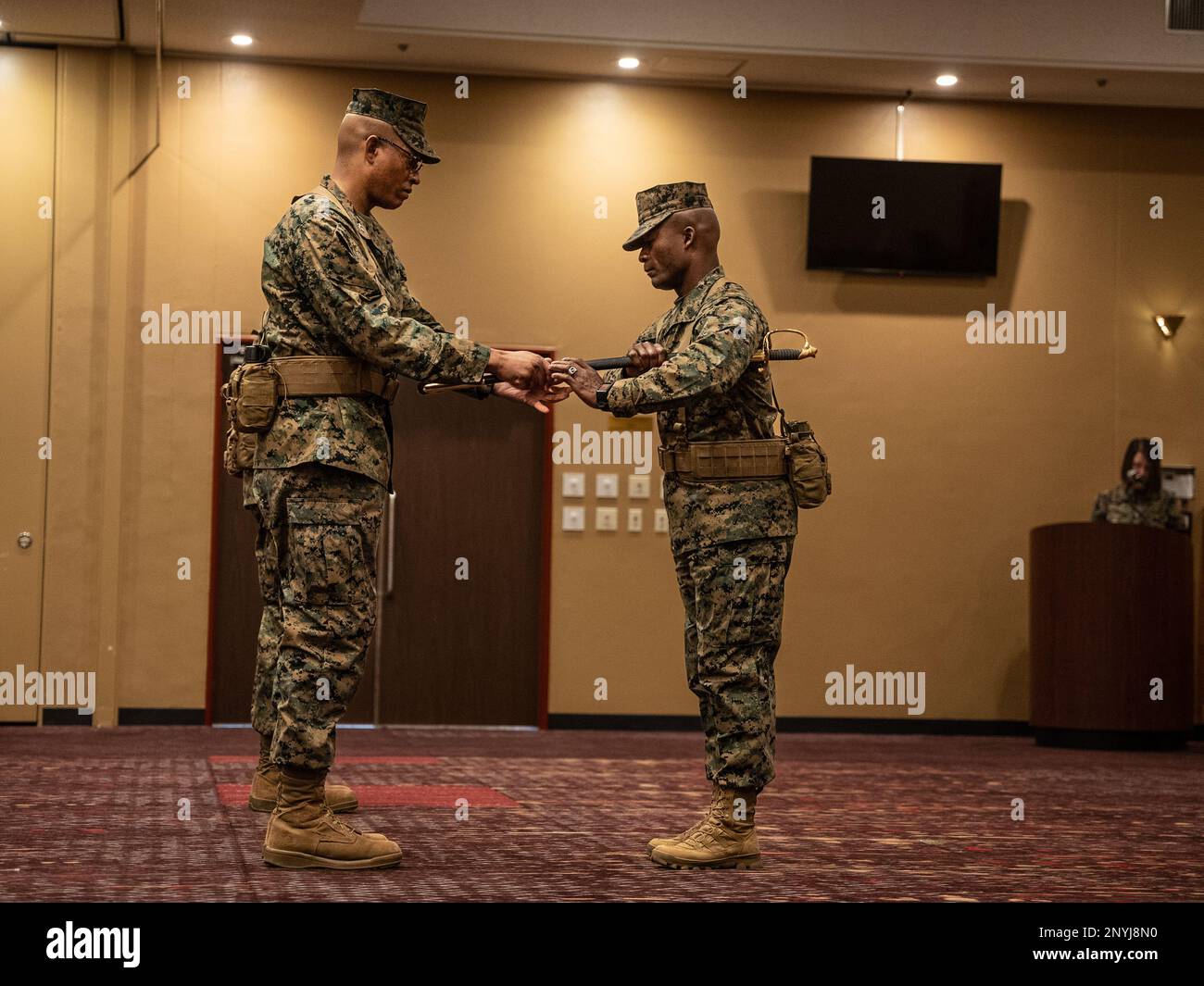 U.S. Marine Corps Col. Erik Smith, commanding officer of 3rd Sustainment Group (Experimental ...