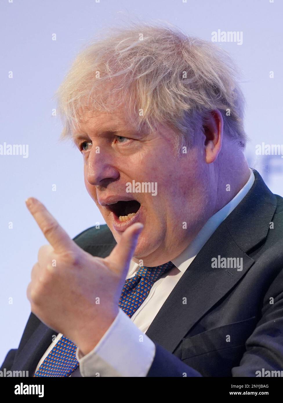 Former prime minister Boris Johnson speaks during the Global Soft Power ...