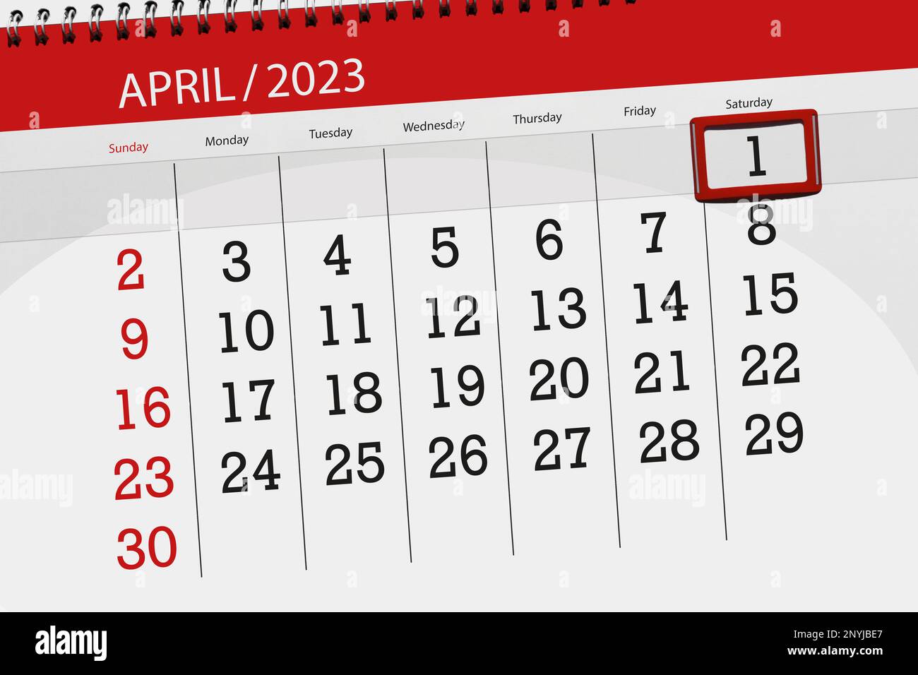 Calendar 2023, deadline, day, month, page, organizer, date, april ...