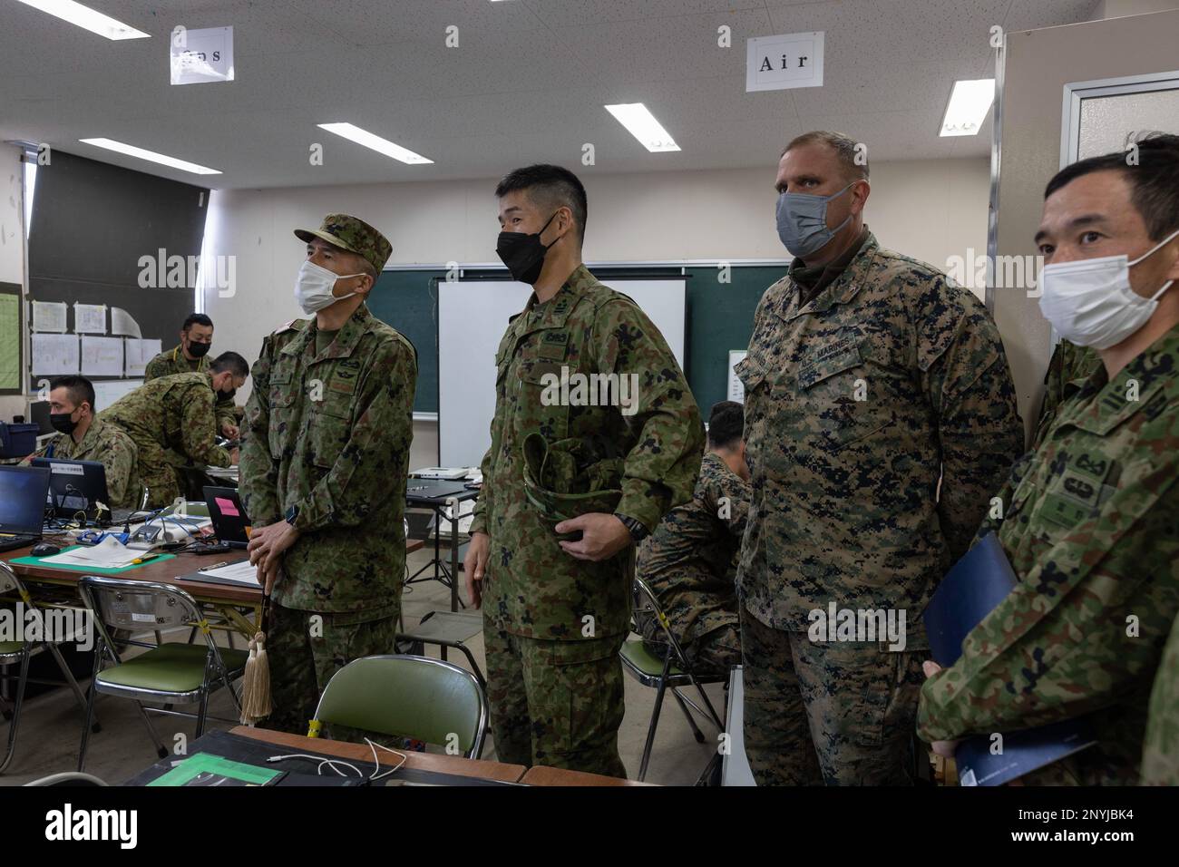 Major Gen. Shingo Nashinoki, left, commanding general of the Amphibious ...