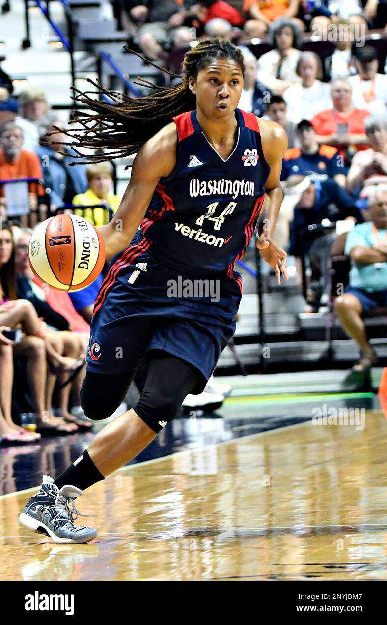 July 8, 2017: Washington Mystic guard,Tierra Ruffin-Pratt, moves the ...