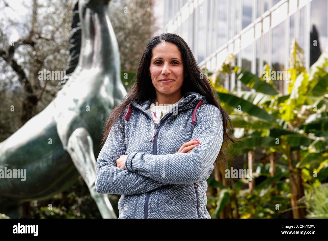 March 2, 2023, Roma, Italia: Iranian climber Nasim Eshqi poses for a photo during a interview at ...