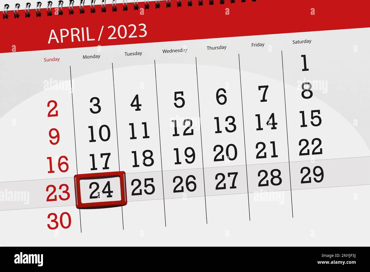 Calendar 2023, deadline, day, month, page, organizer, date, april ...