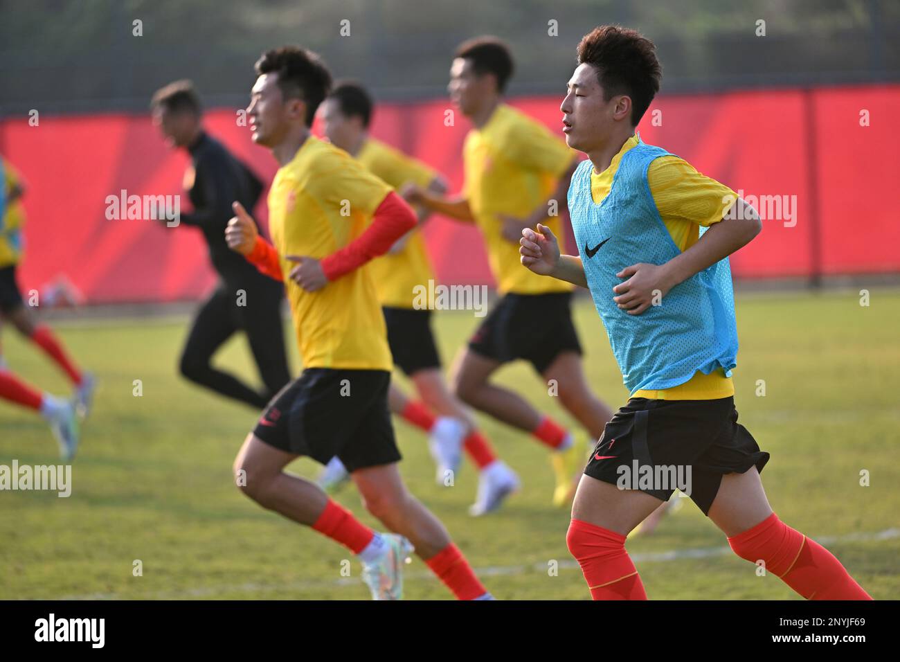 Haikou, China's Hainan Province. 2nd Mar, 2023. Wu Lei (1st R), player ...