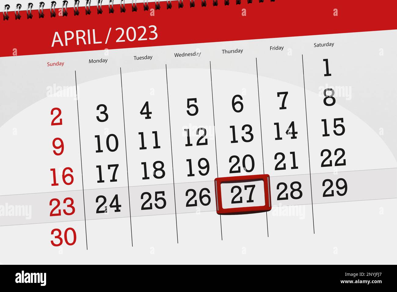 Calendar 2023, deadline, day, month, page, organizer, date, april ...