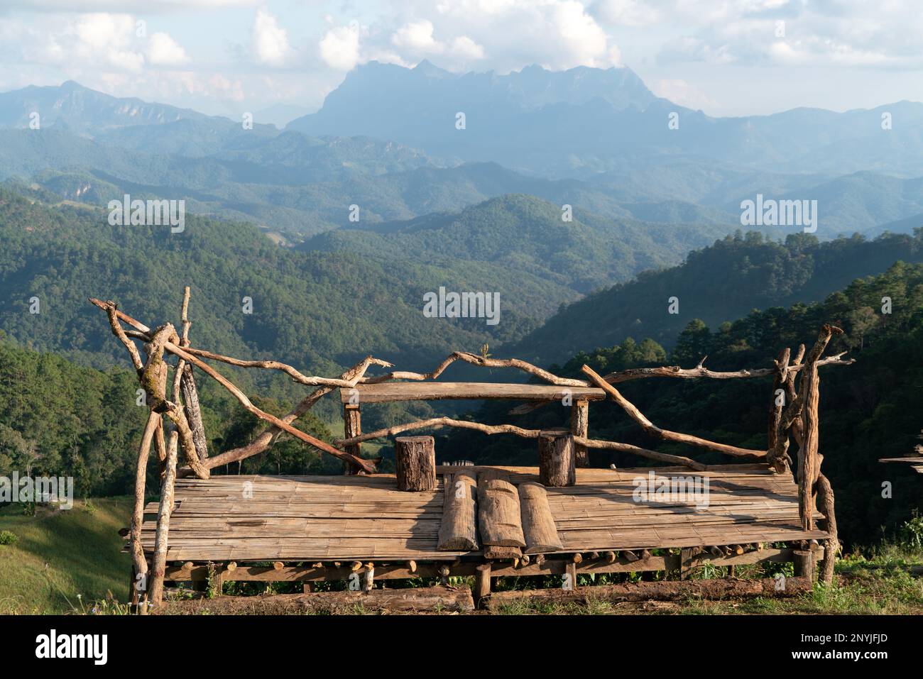 Hadubi view point with Doi Chiang Dao mountain in Chiang Mai, Thailand ...