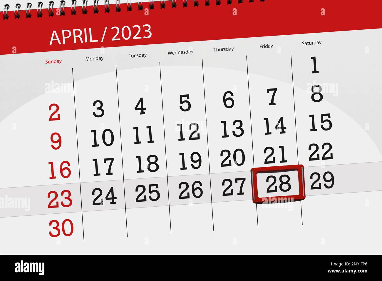 Calendar 2023, deadline, day, month, page, organizer, date, april ...