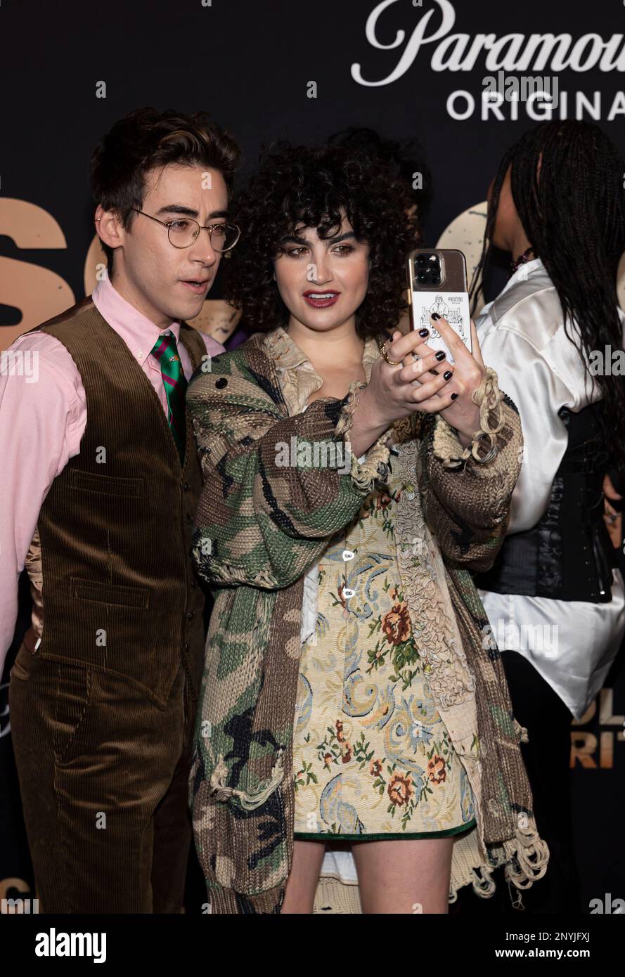 Nick Pugliese and Sarah Yarkin attend the arrivals of Paramount ...