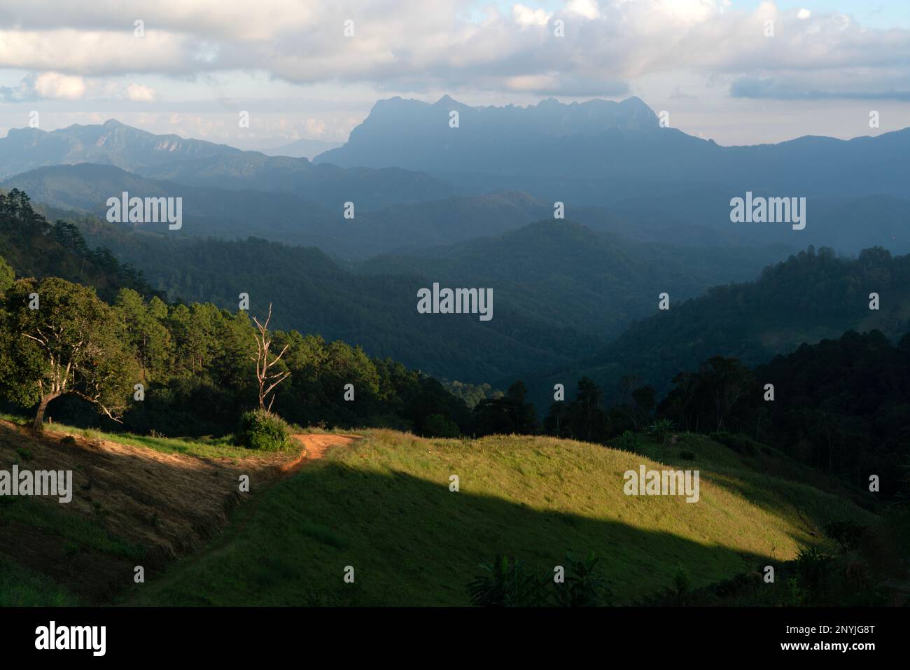 Hadubi view point with Doi Chiang Dao mountain in Chiang Mai, Thailand ...