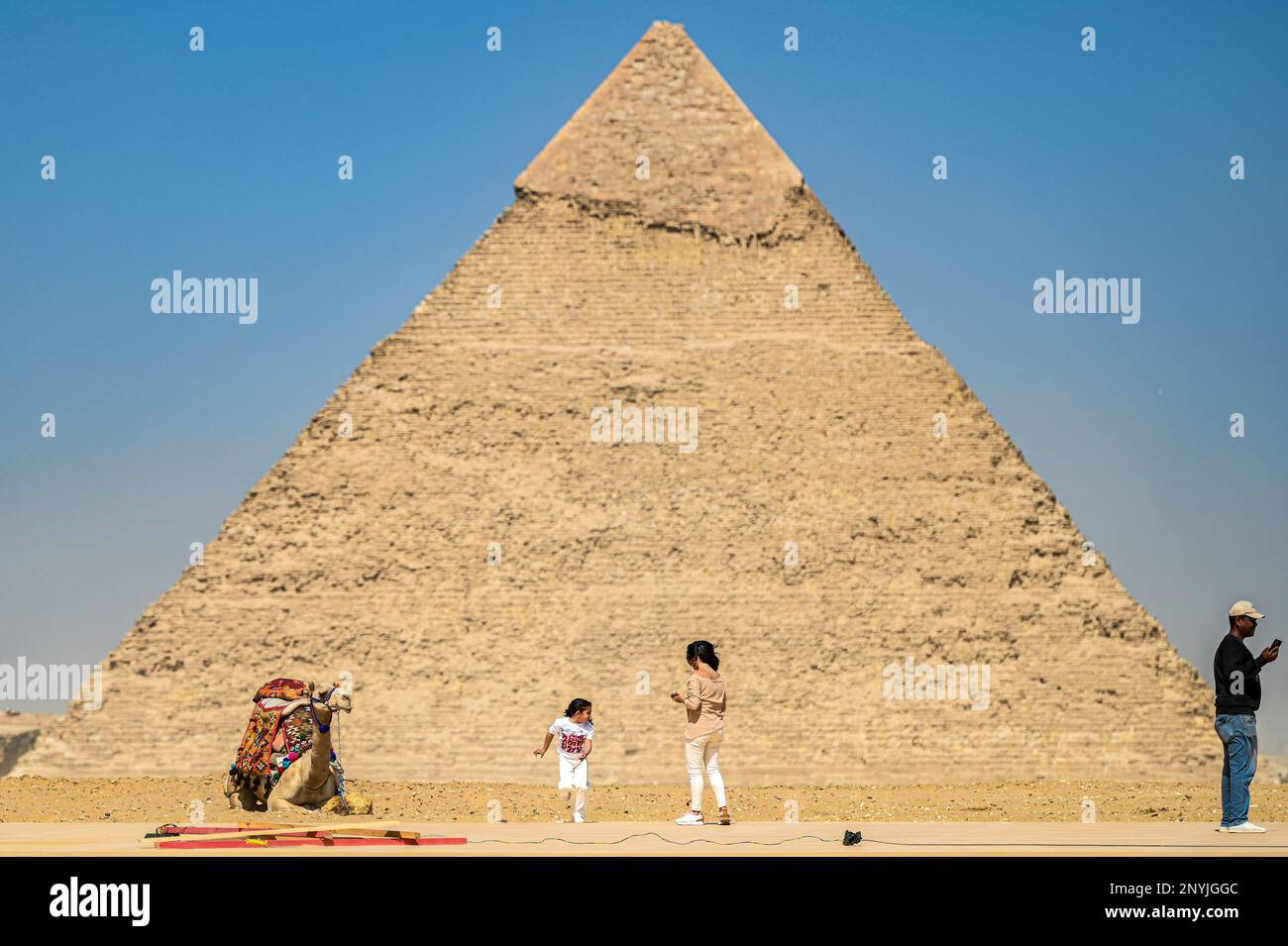 Giza, Egypt. 02nd Mar, 2023. A general view of King Khafre's Pyramid ...