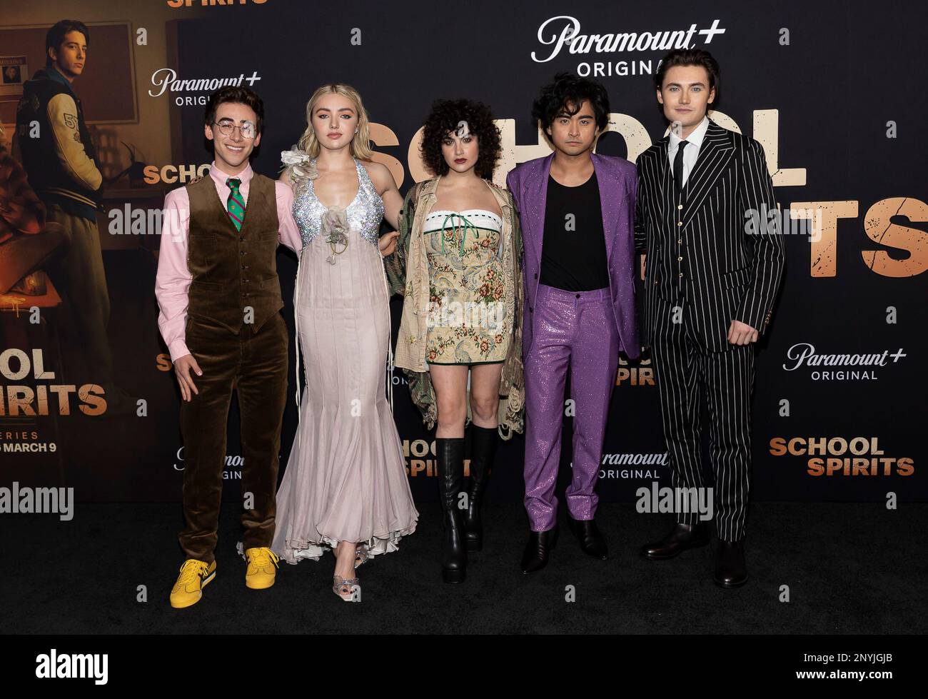 Nick Pugliese, Peyton List, Sarah Yarkin, Kristian Flores, and Spencer ...