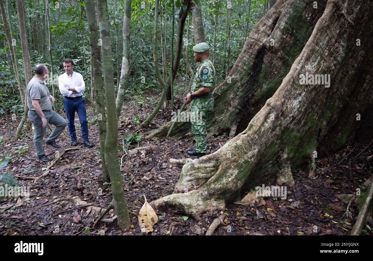 Libreville, Gabon. 02nd Mar, 2023. French President Emmanuel Macron ...