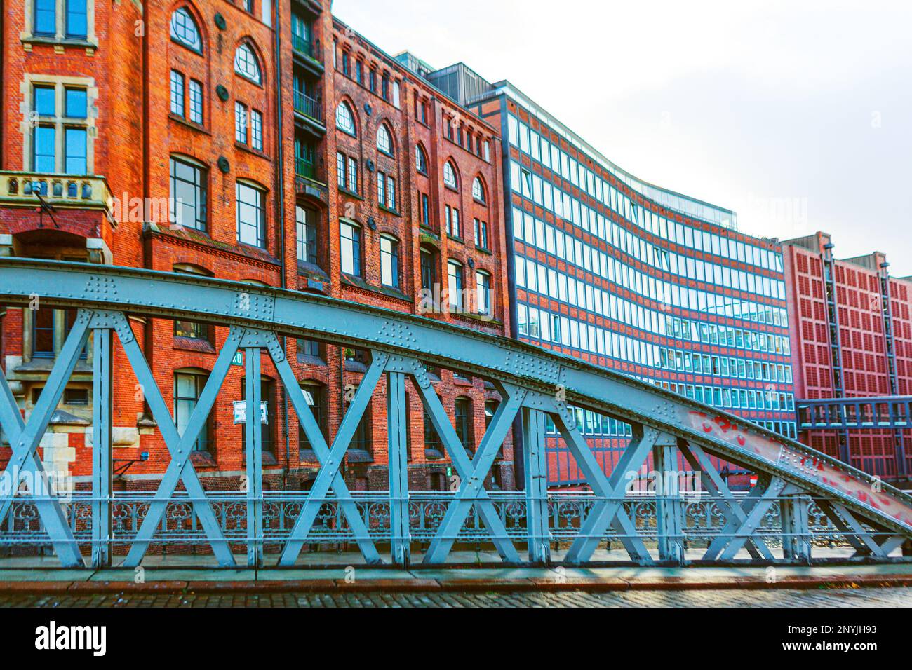 Red brick architecture and bridge in Hamburg Germany Stock Photo - Alamy