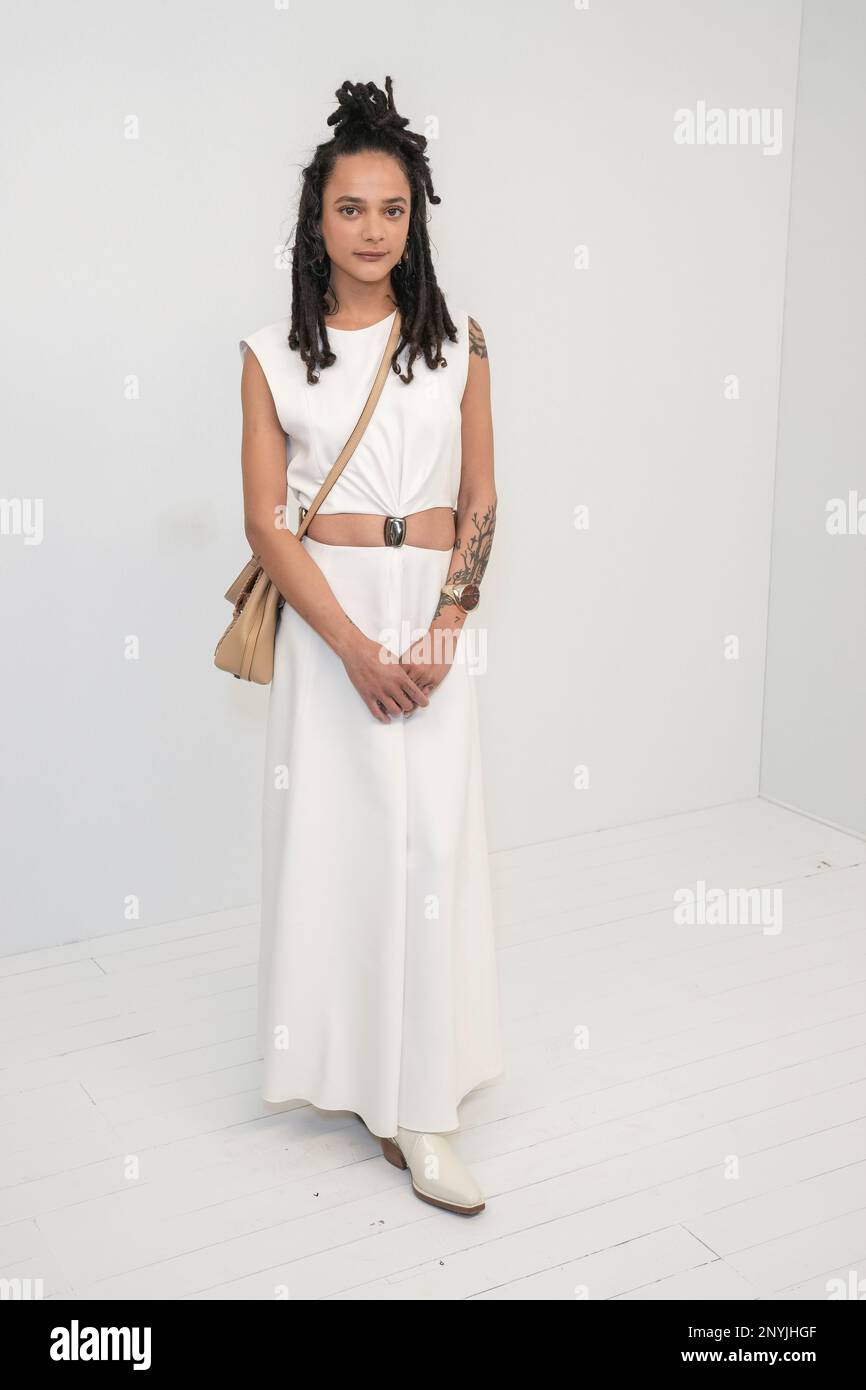 Sasha Lane poses for photographers upon arrival at the Chloe Fall ...