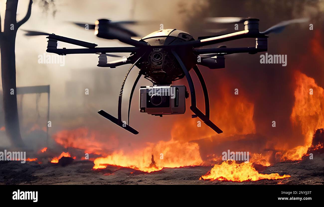 Fire surveillance drone hi-res stock photography and images - Alamy
