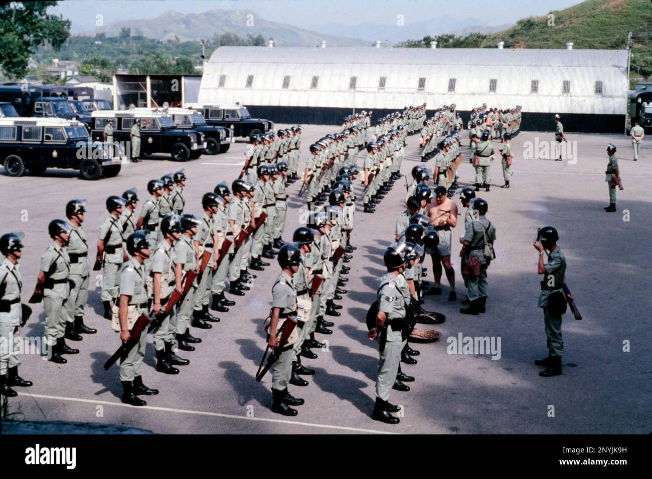 Training Company Inspection, Parade square at volunteer slopes, Police ...