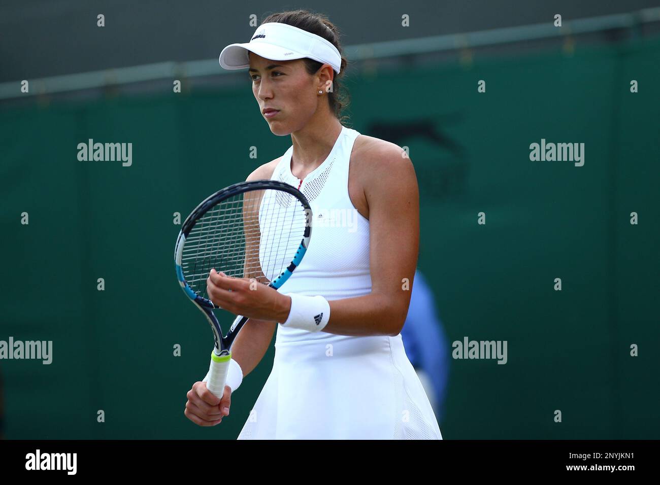 LONDON, ENGLAND - JULY 06: GARBINE MUGURUZA (ESP) during day four match ...