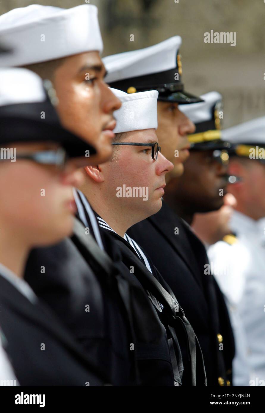 USS Fitzgerald Naval members attend Gunner's Mate 2nd Class Noe ...