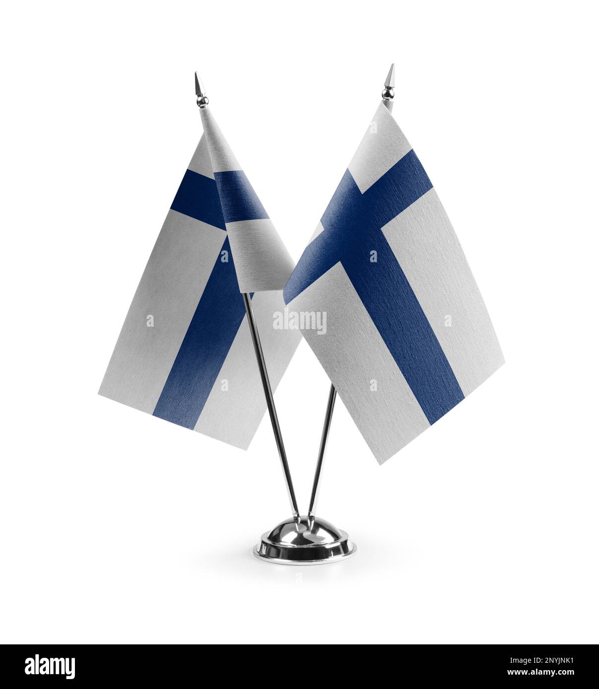 Small national flags of the Finland on a white background Stock Photo ...
