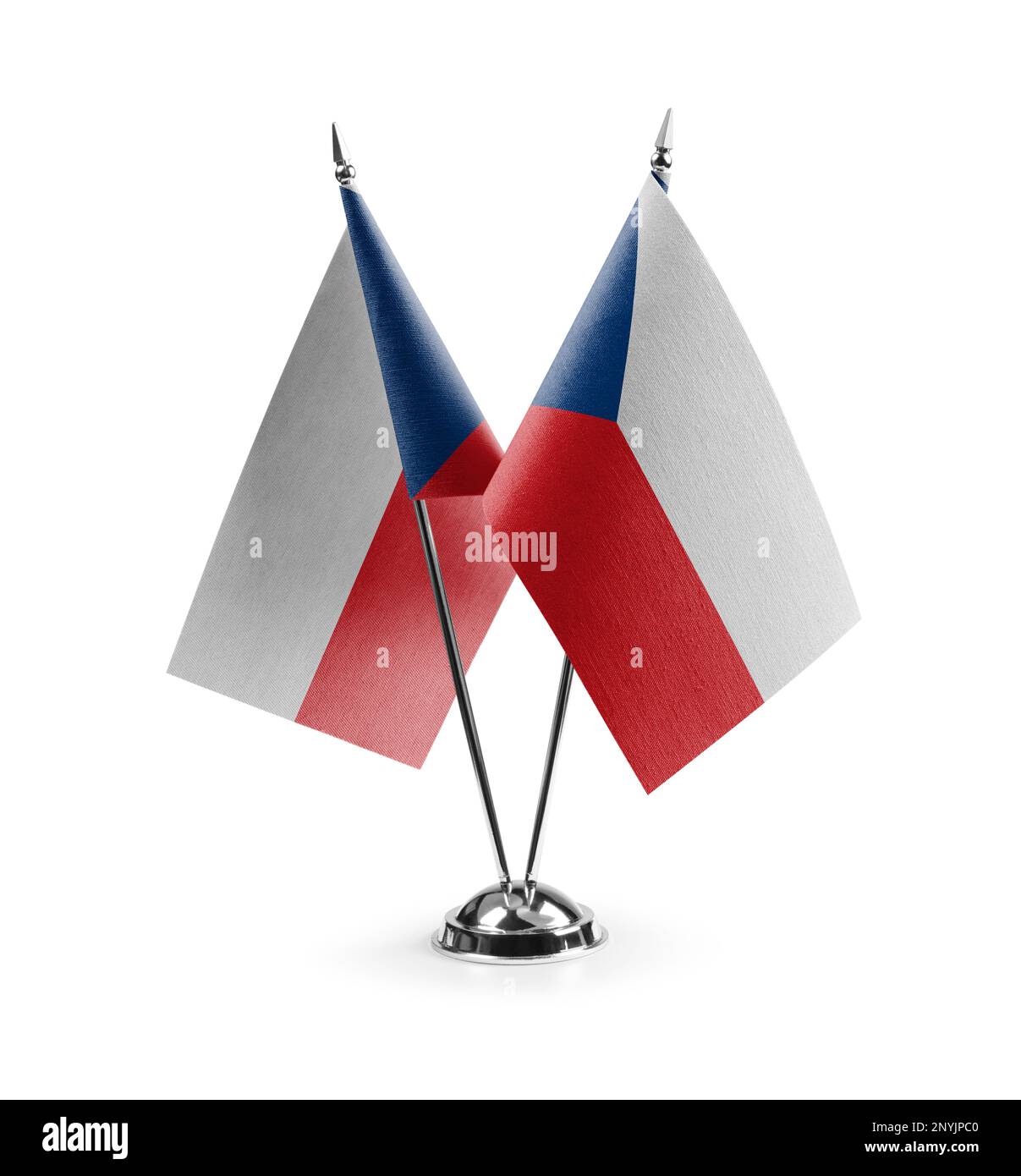 Small national flags of the Czechia on a white background Stock Photo ...