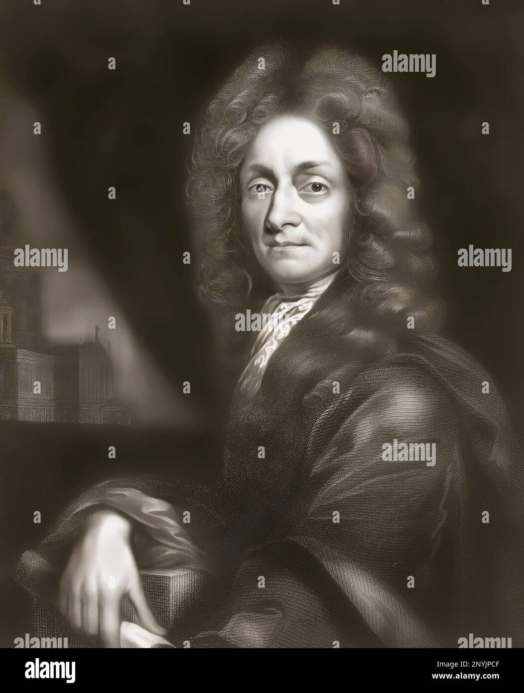 Sir Christopher Michael Wren, 1632 - 1723, English architect Stock ... Sir Christopher Michael Wren, 1632 - 1723, English architect Stock ...