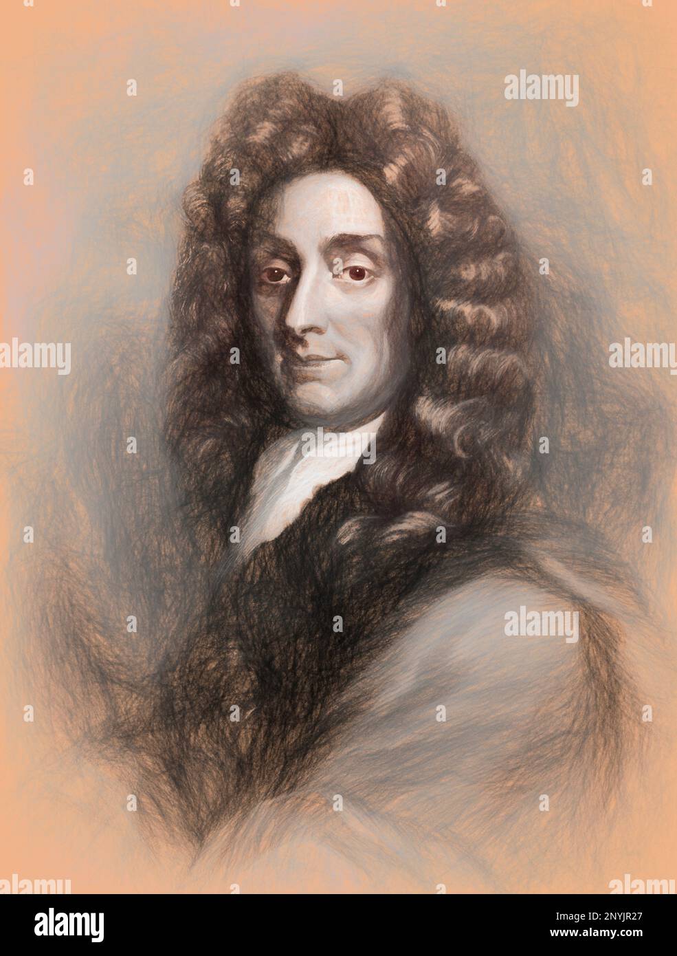 Sir Christopher Michael Wren, 1632 - 1723, English architect Stock ...