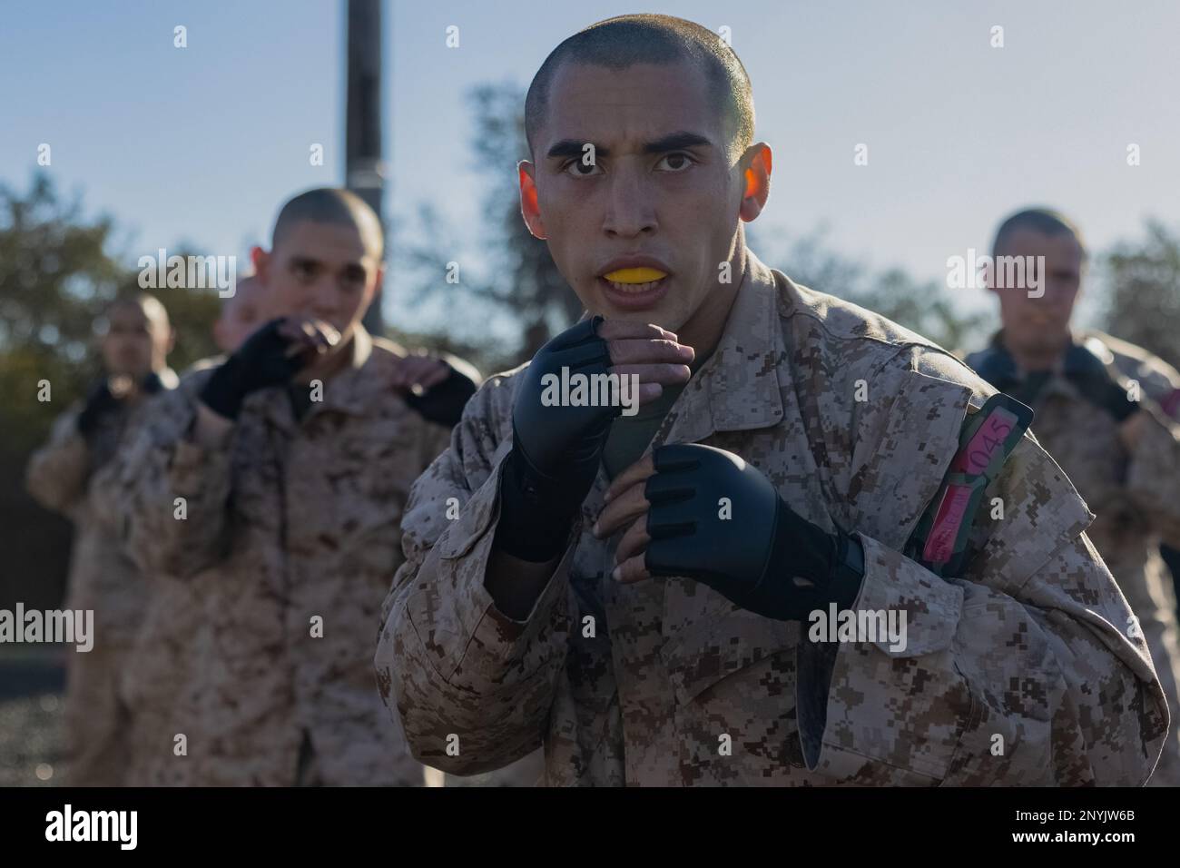 U.S. Marine Corps Recruit Alex Gonzalez with Charlie Company, 1st ...