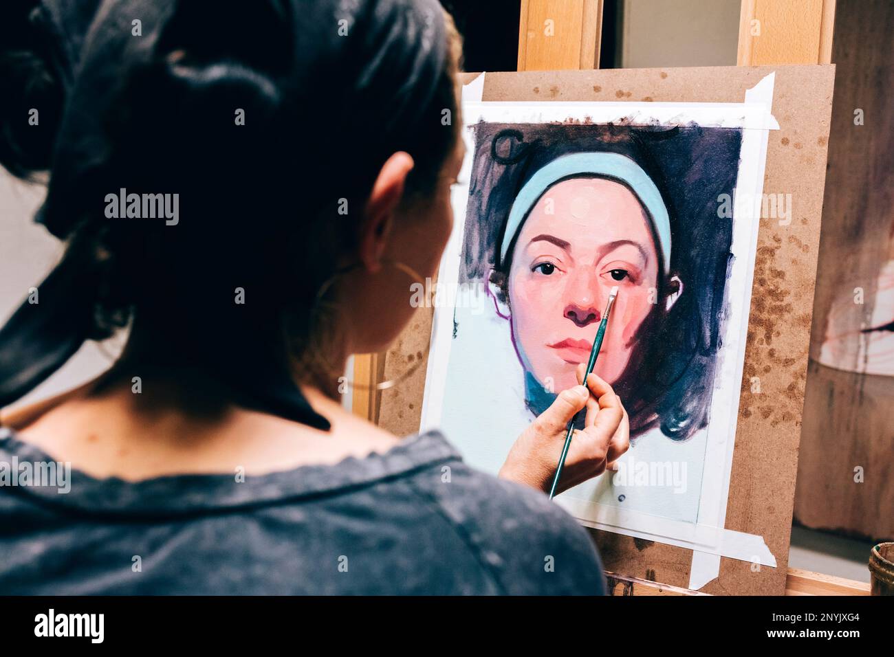 Felicia Forte artist progress at Red Bull House Of Art, Residency 5 in ...