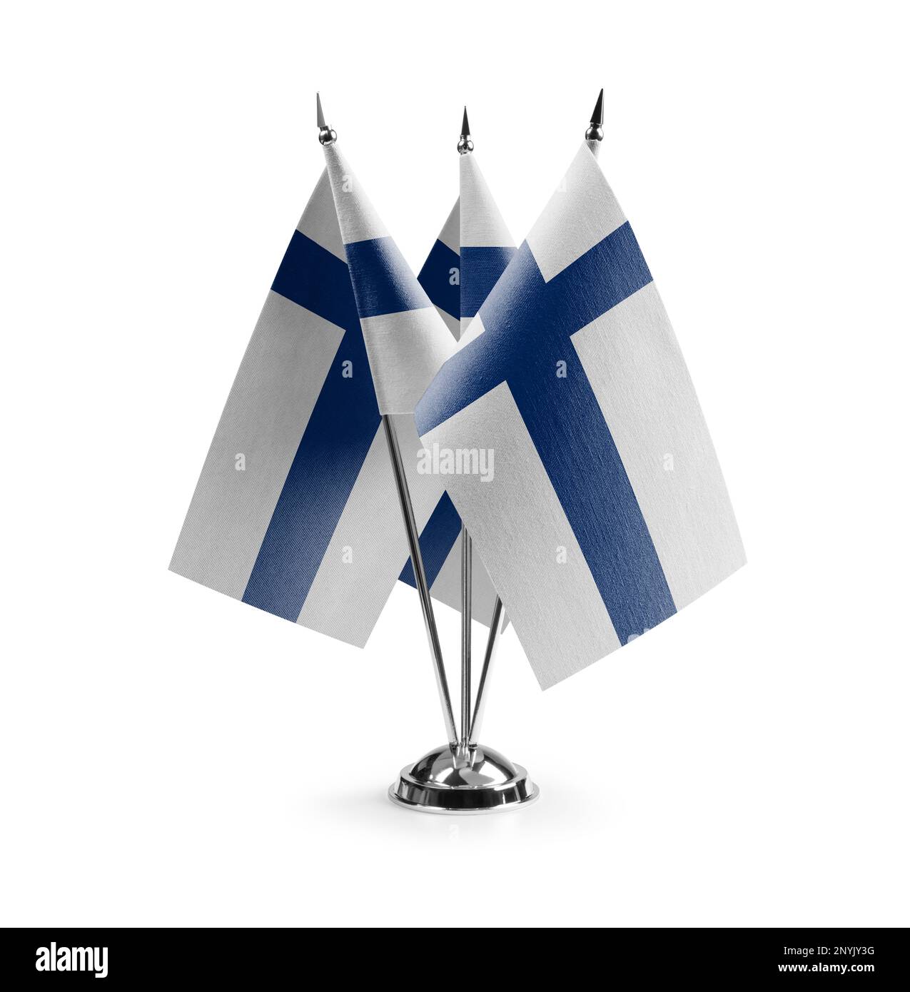 Small national flags of the Finland on a white background Stock Photo ...