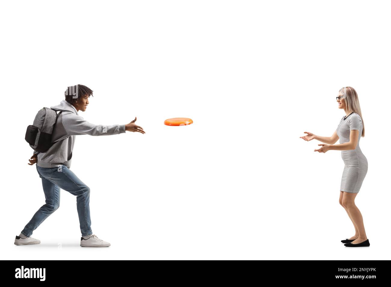 People playing flying disc hi-res stock photography and images - Alamy