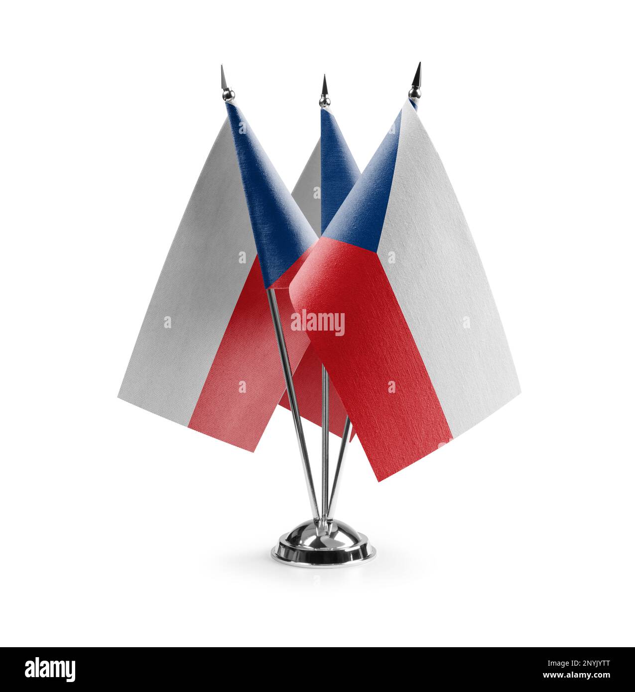 Small national flags of the Czechia on a white background Stock Photo ...