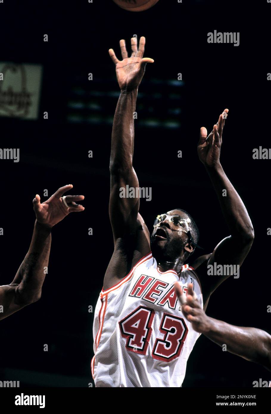Miami Heat forward Grant Long (43) releases a shot during an NBA ...
