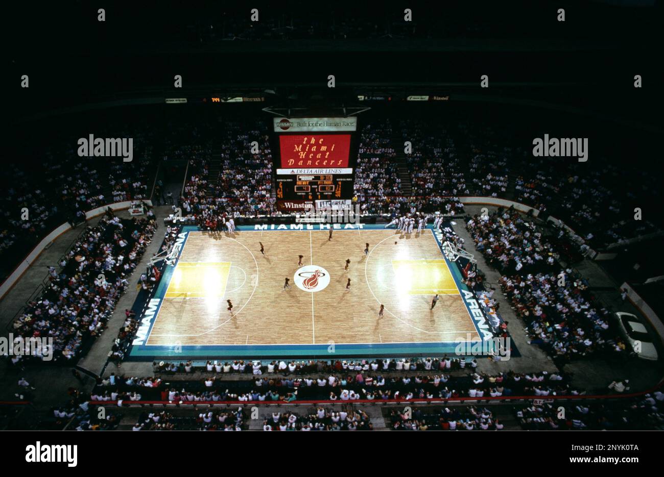 An overhead interior view of Miami Arena in Miami during first year of ...