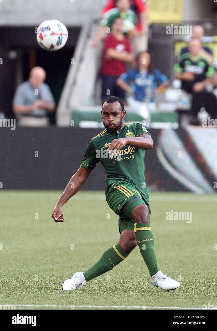 June 25, 2017. Portland Timbers midfielder Amobi Okugo (18) during the ...