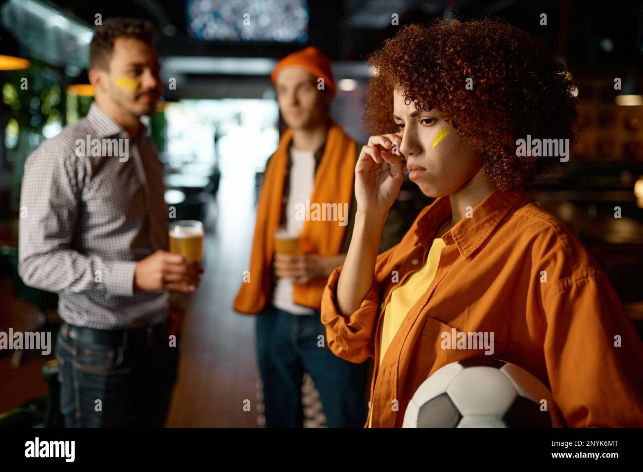 Sad young female fan hi-res stock photography and images - Alamy