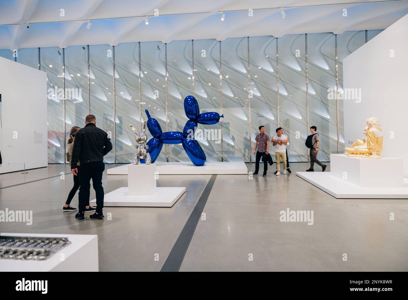 LOS ANGELES, CA - sep 2022: inside The Broad Museum in Downtown of Los ...