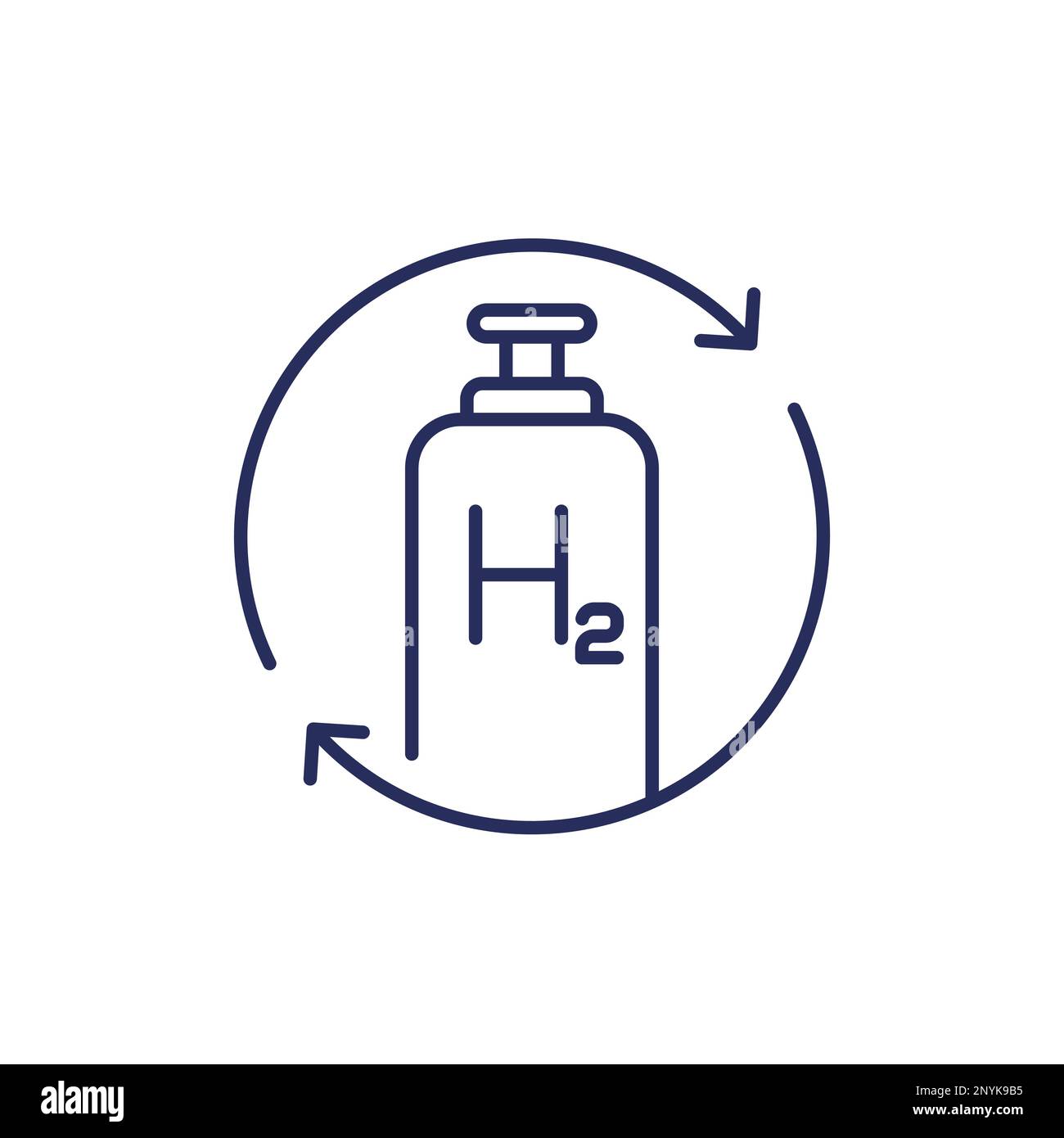 hydrogen gas tank refill line icon Stock Vector Image & Art - Alamy