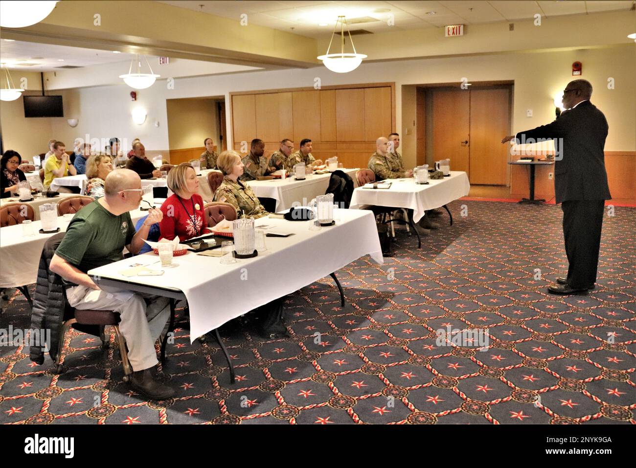 Guest speaker Marcus Gentry gives his presentation about Martin Luther ...