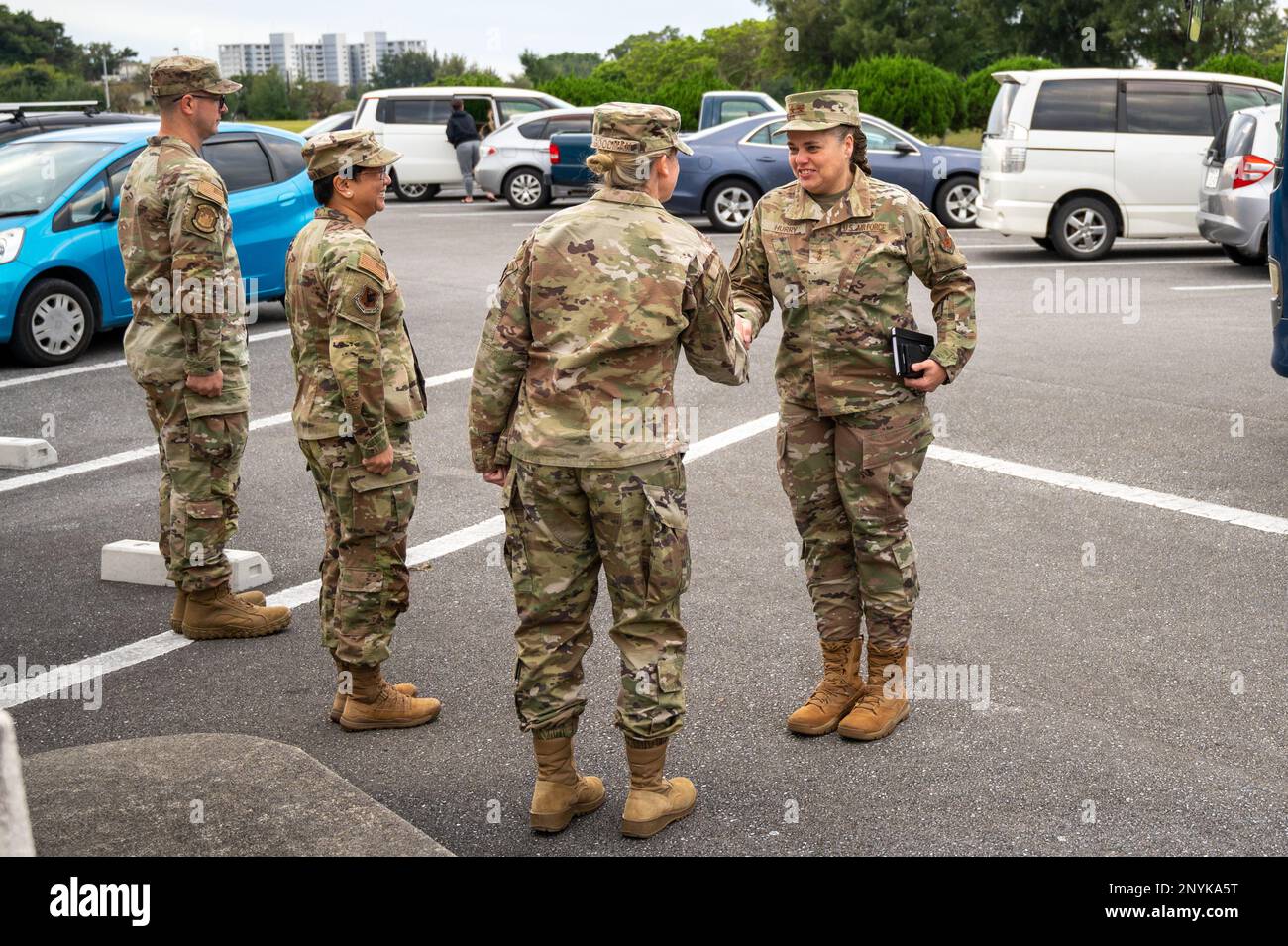 U.S. Air Force Col. Laura Goodman, 18th Maintenance Group commander ...