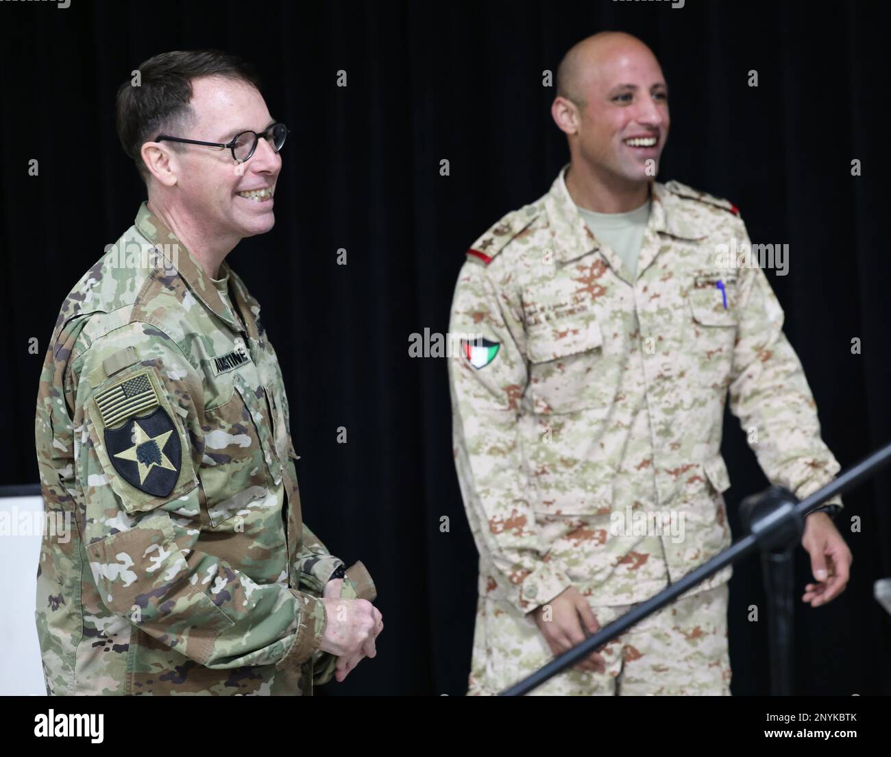 Lt. Col. Albert Augustine thanks Lt. Col. Talal Bushehri for speaking ...