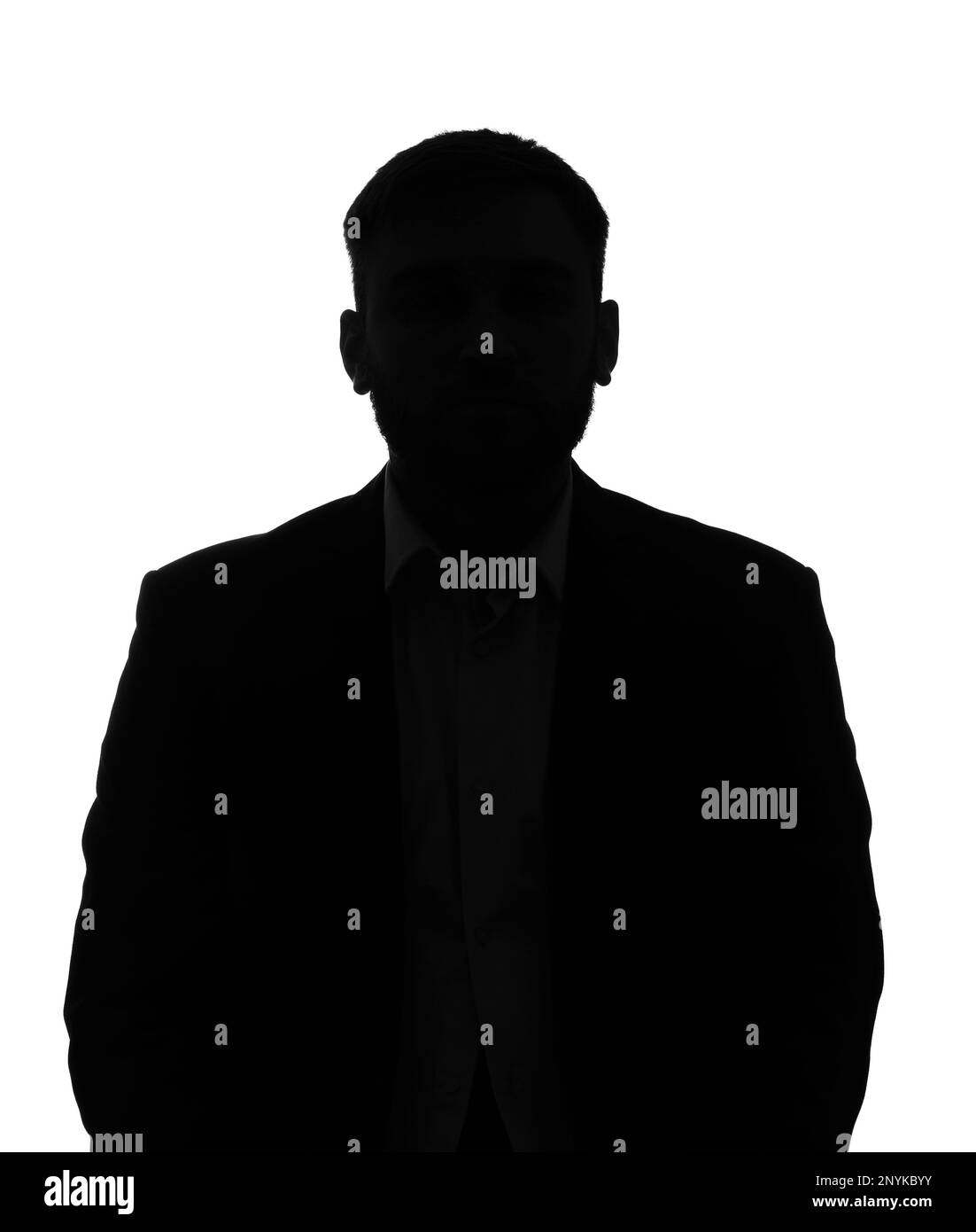 Anonymous businessman silhouette Black and White Stock Photos & Images ...